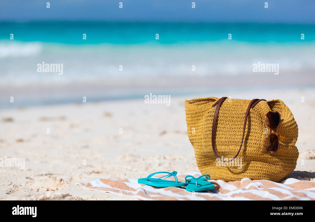 Beach vacation close up Stock Photo - Alamy