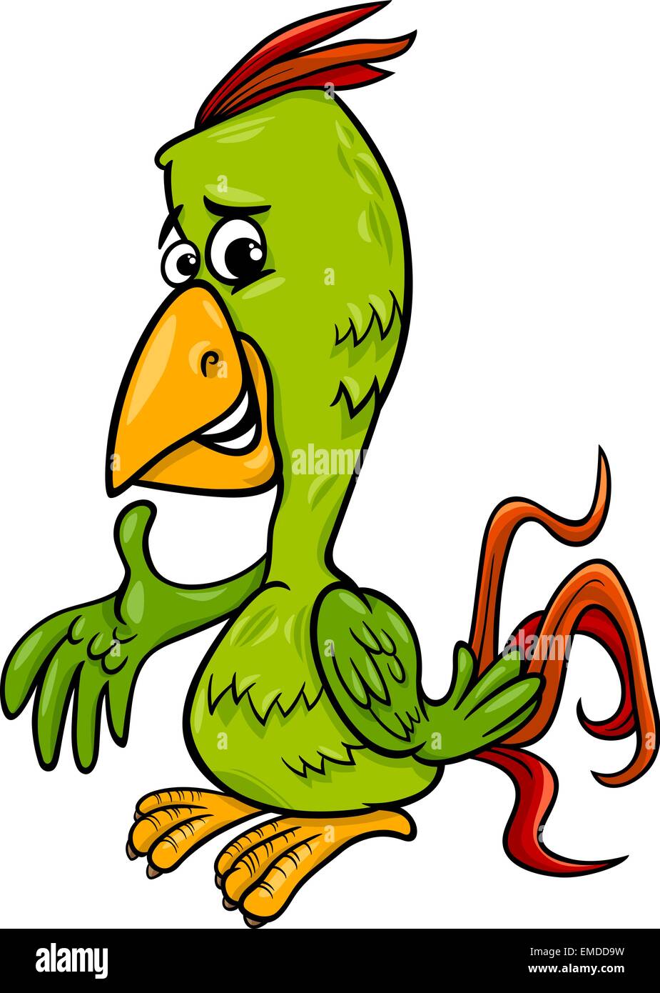 parrot bird cartoon illustration Stock Vector Image & Art - Alamy