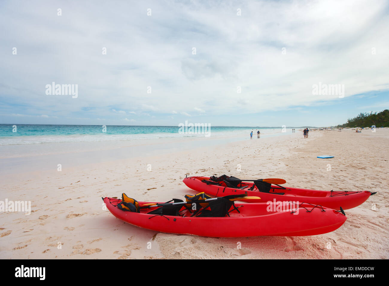 Kayaks at beach Stock Photo - Alamy