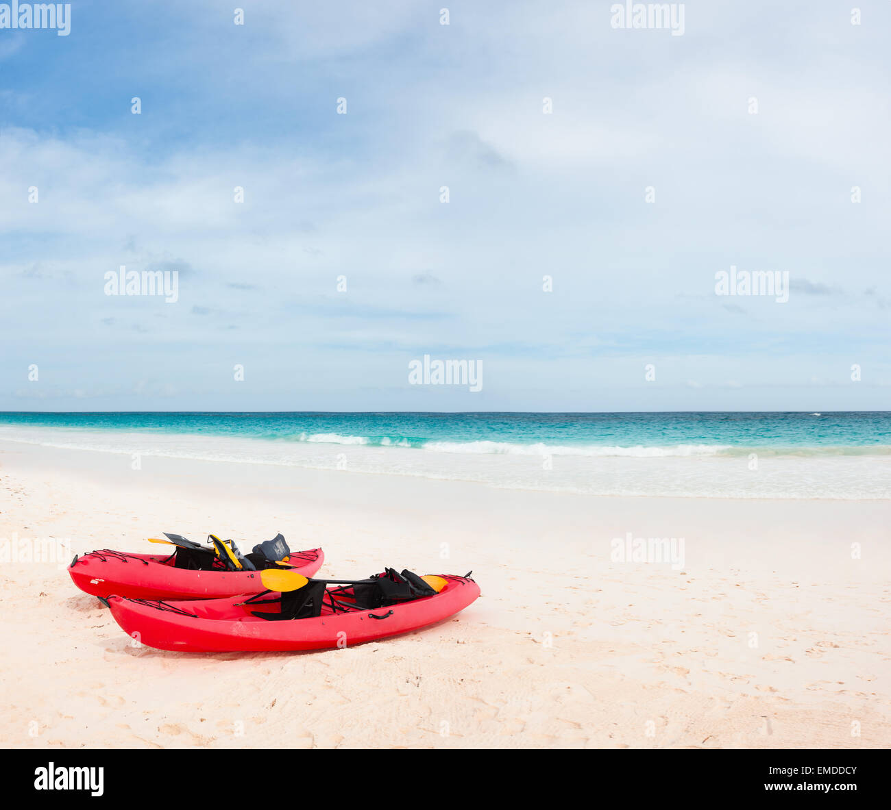 Kayaks at beach Stock Photo - Alamy