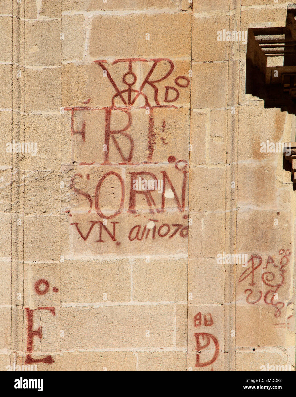 Spain, Andalusia, Seville, Cathedral, medieval graffiti Stock Photo - Alamy
