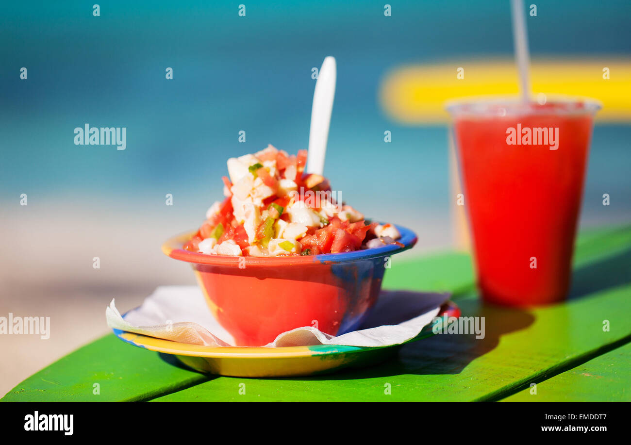 Bahamian conch salad Stock Photo - Alamy