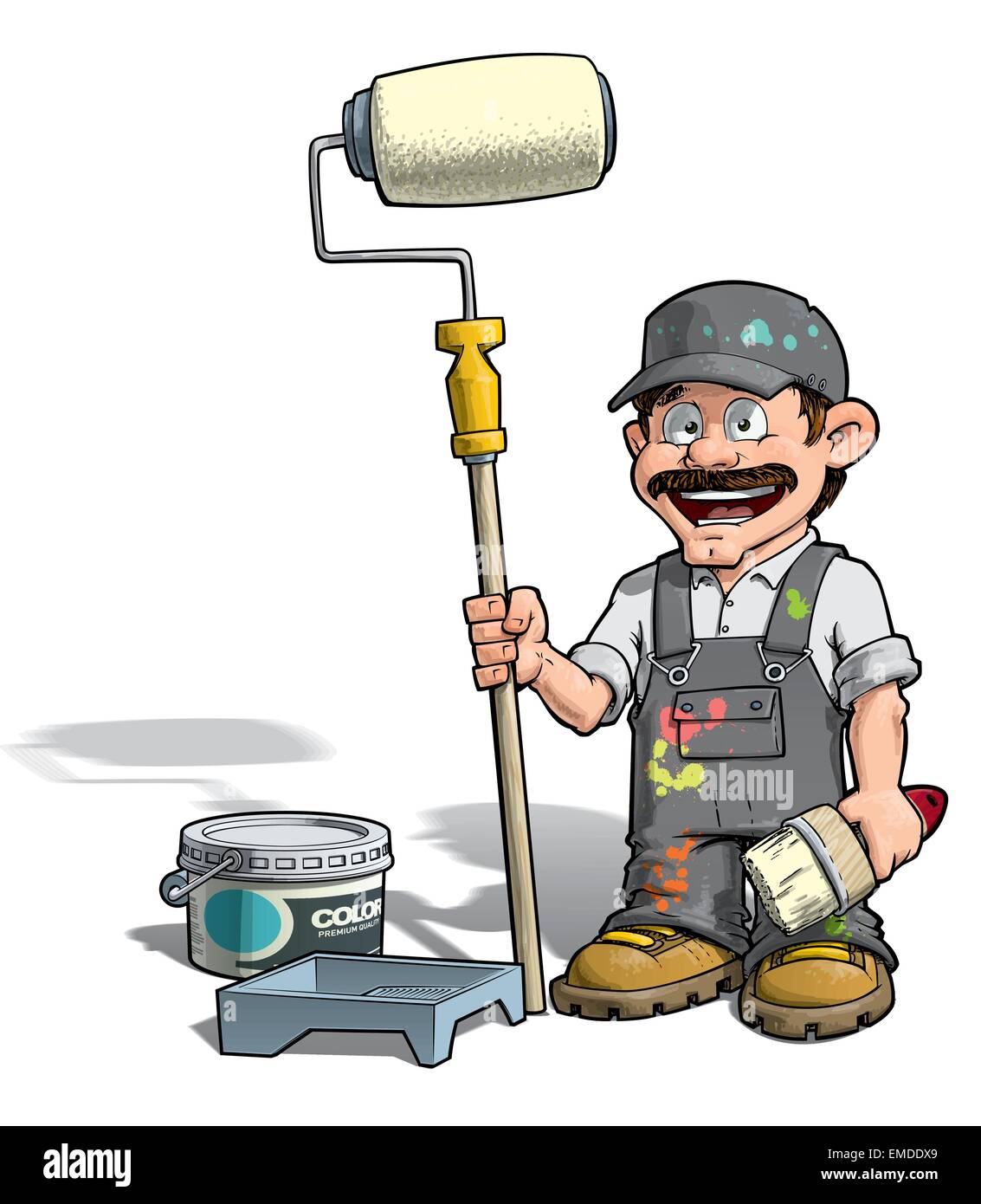 Cartoon handyman Stock Vector Images - Alamy