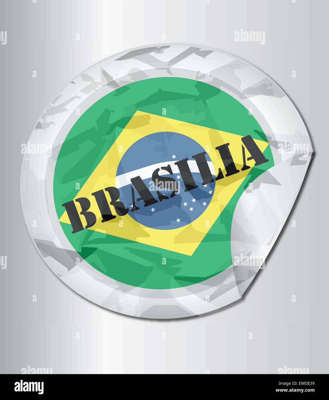 Brazil flag tag Stock Vector Image & Art - Alamy