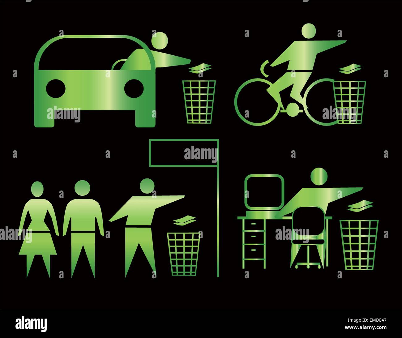 Recycle bin computer hi-res stock photography and images - Alamy