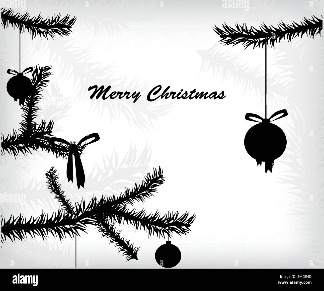 Branches tree christmas decoration Stock Vector Images - Alamy