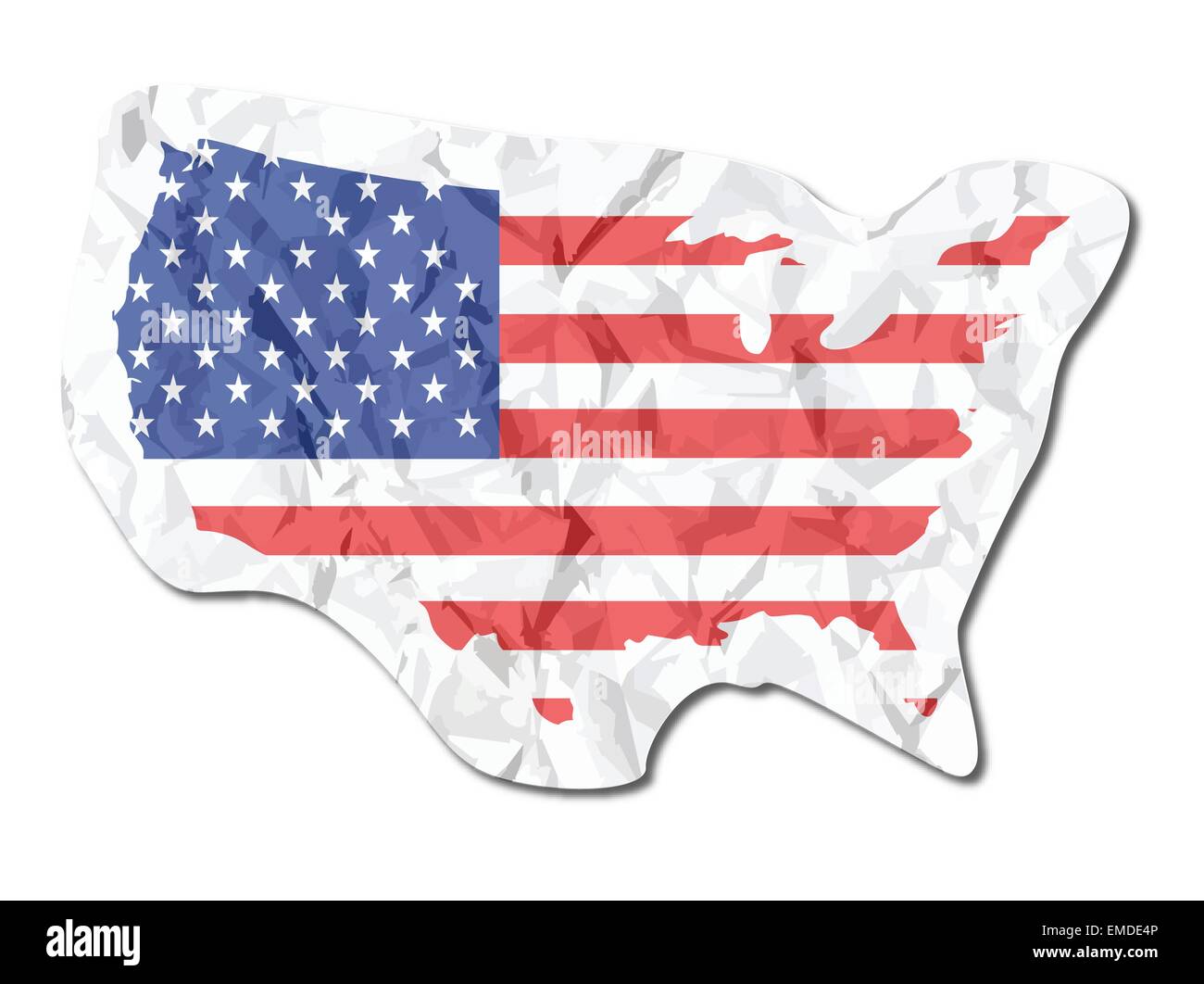 Usa flag map clipart hi-res stock photography and images - Alamy