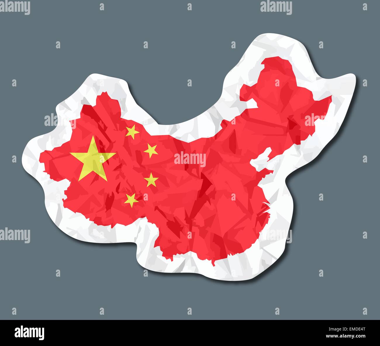 China flag paper tag Stock Vector Image & Art - Alamy