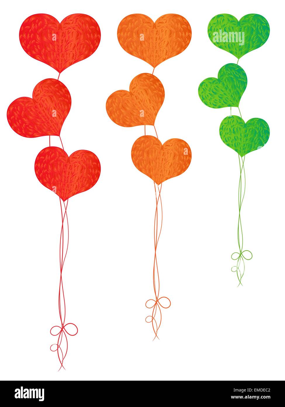 Red balloons in shape Stock Vector Images - Alamy