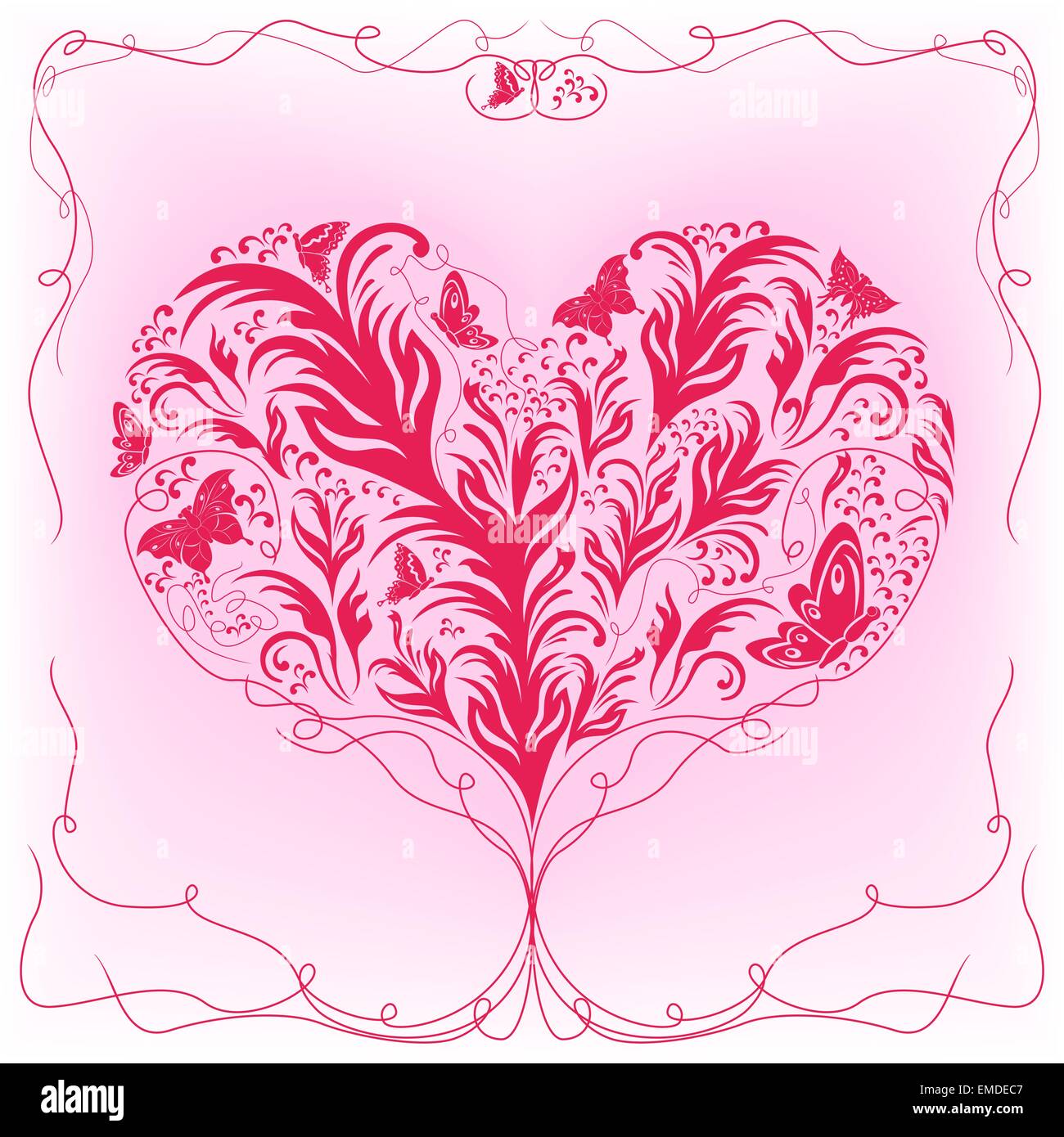 Heart with roots Stock Vector Image & Art - Alamy