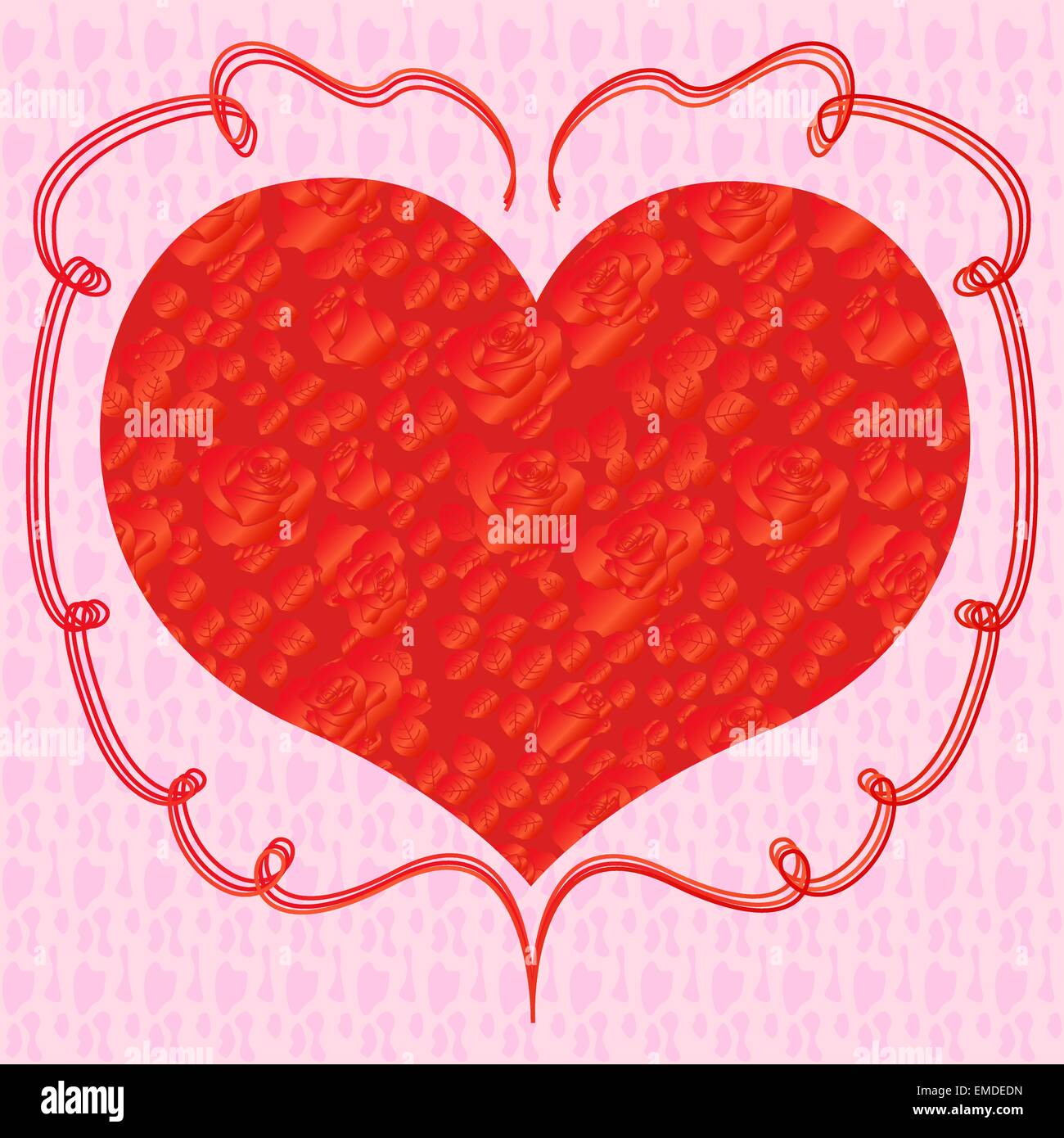 Hand pink roses Stock Vector Images - Alamy