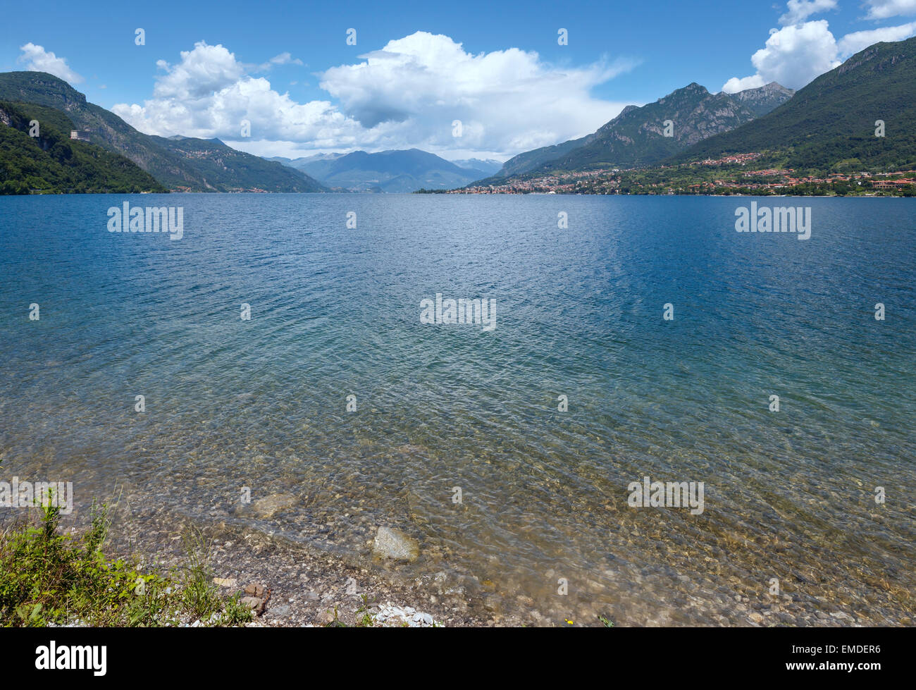 Alpine Lake Como summer coast view (Italy Stock Photo - Alamy