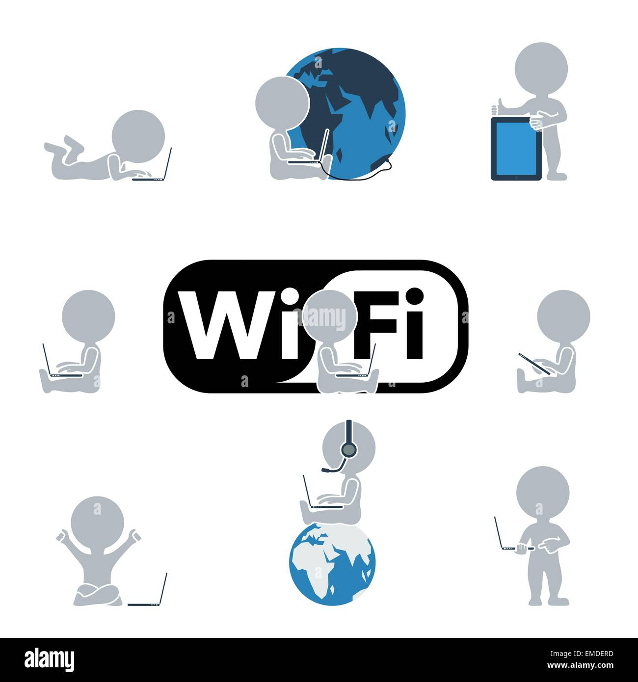 Technology internet people concept Stock Vector Images - Alamy