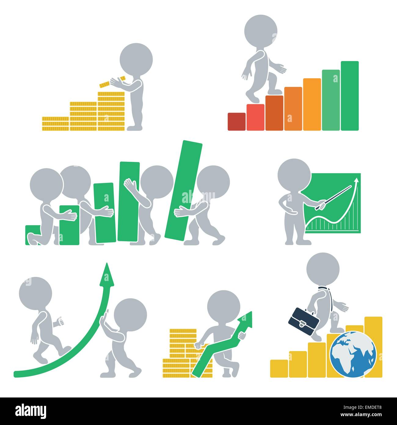 Statistics icons Stock Vector Images - Alamy