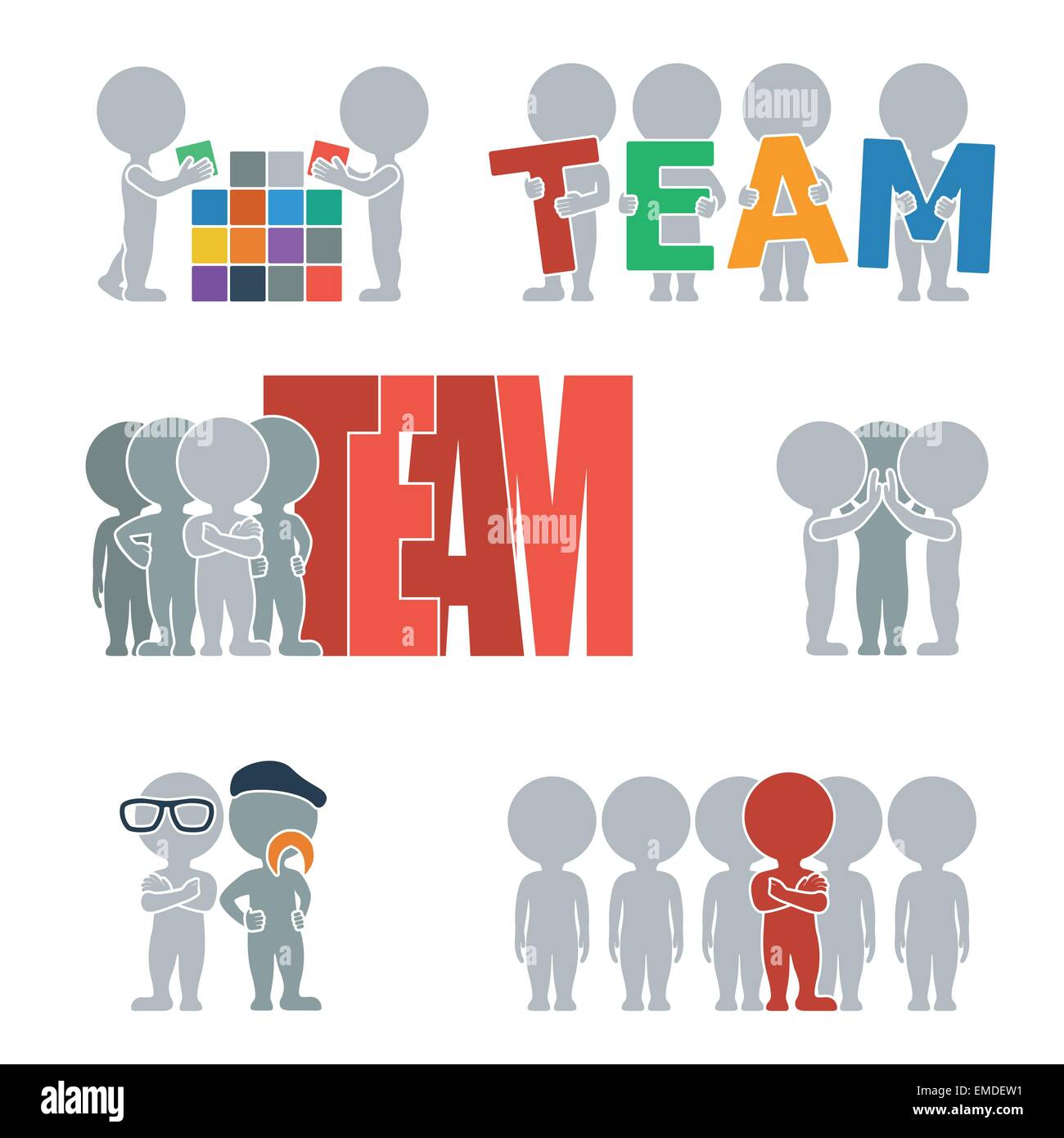 People icons flat Stock Vector Images - Alamy