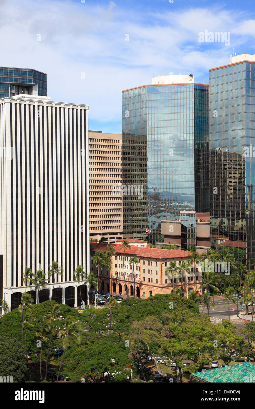 Hawaii, Oahu, Honolulu, skyline, skyscrapers Stock Photo - Alamy