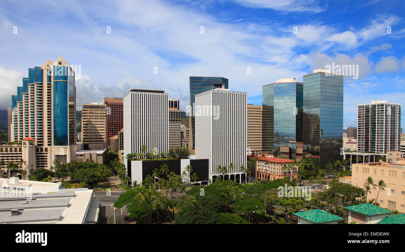 Hawaii, Oahu, Honolulu, skyline, skyscrapers Stock Photo - Alamy
