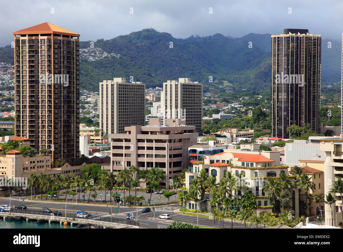 Hawaii, Oahu, Honolulu, skyline, general view Stock Photo - Alamy