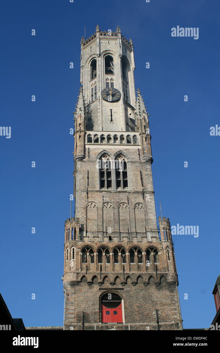 Bruges Belgium clock Stock Photo - Alamy