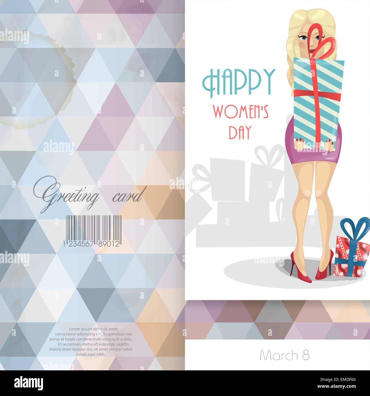 Template greeting card design Stock Vector Images - Alamy
