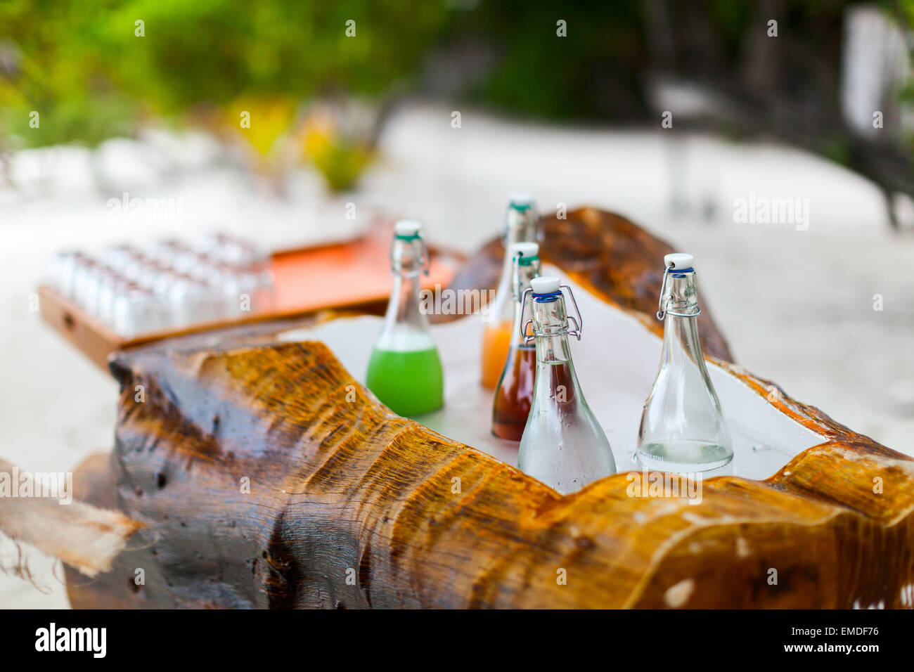 Refreshing water and juices Stock Photo - Alamy