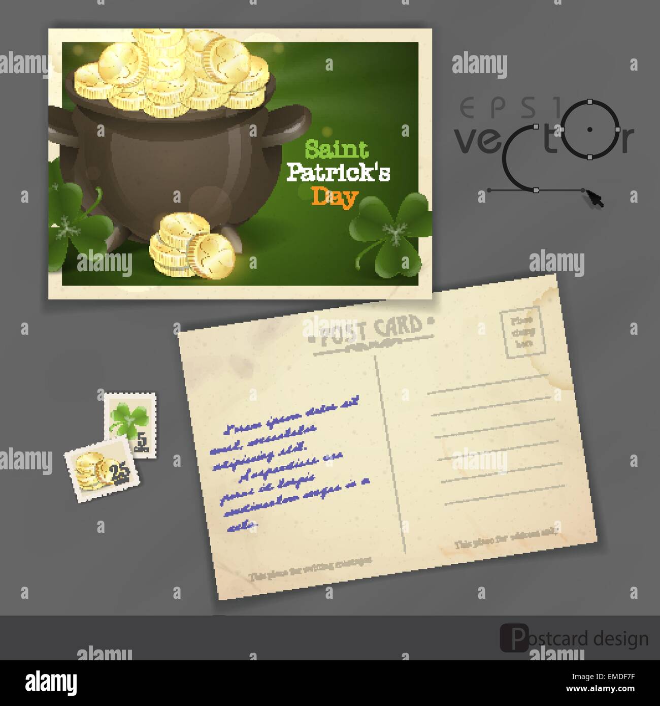 Vintage st patricks day postcard hi-res stock photography and images ...