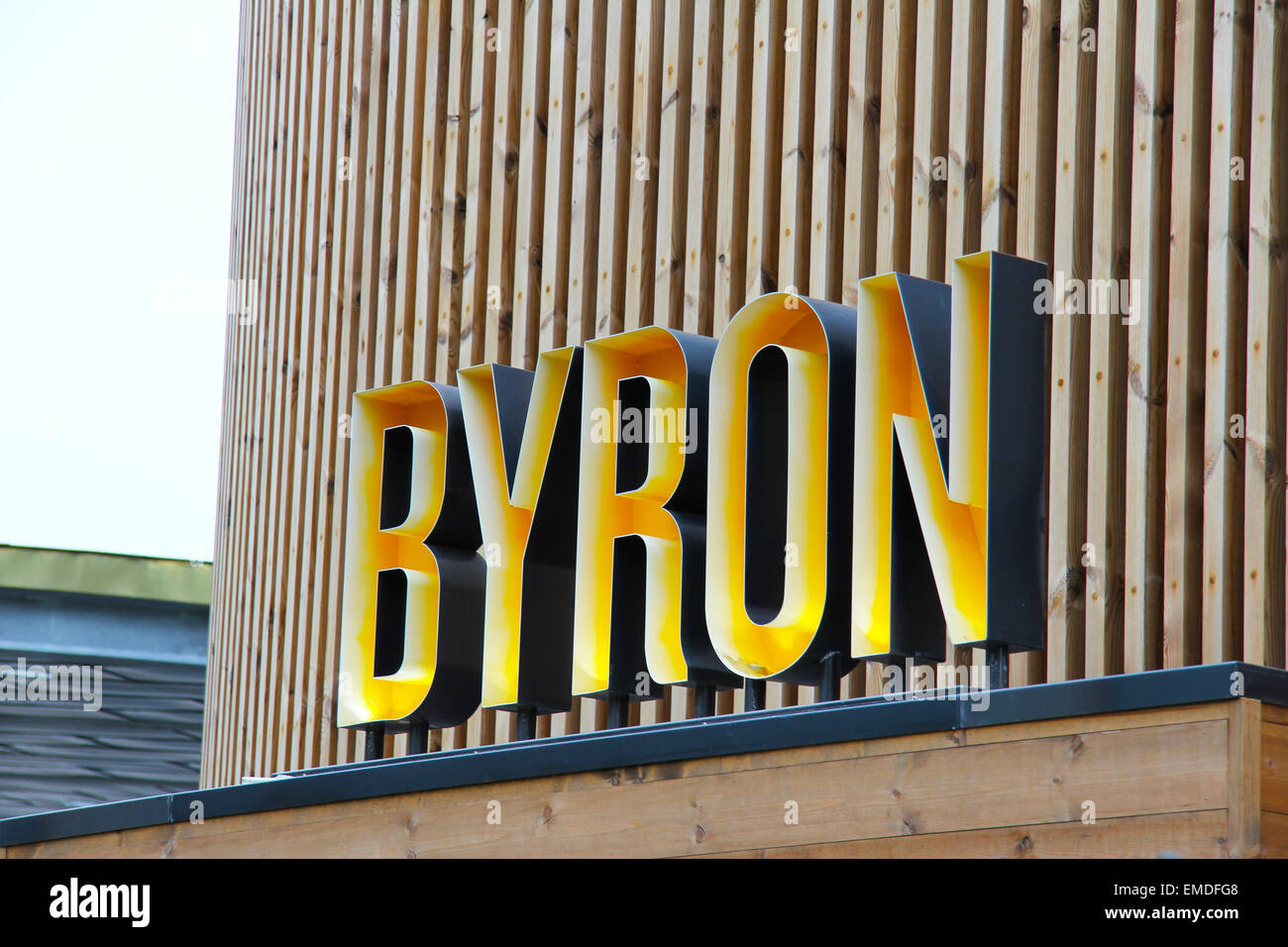 Byron burger signs logo Stock Photo - Alamy