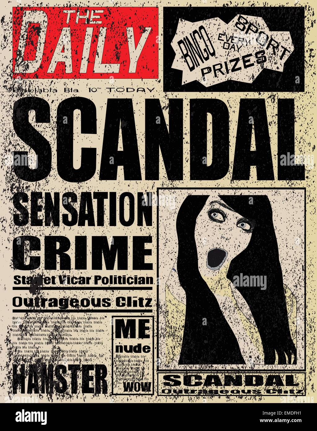 Old newsprint paper Stock Vector Images - Alamy