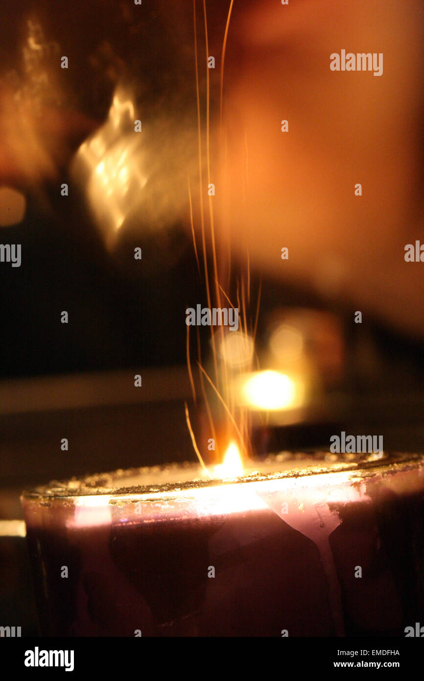 Sparks candle hi-res stock photography and images - Alamy