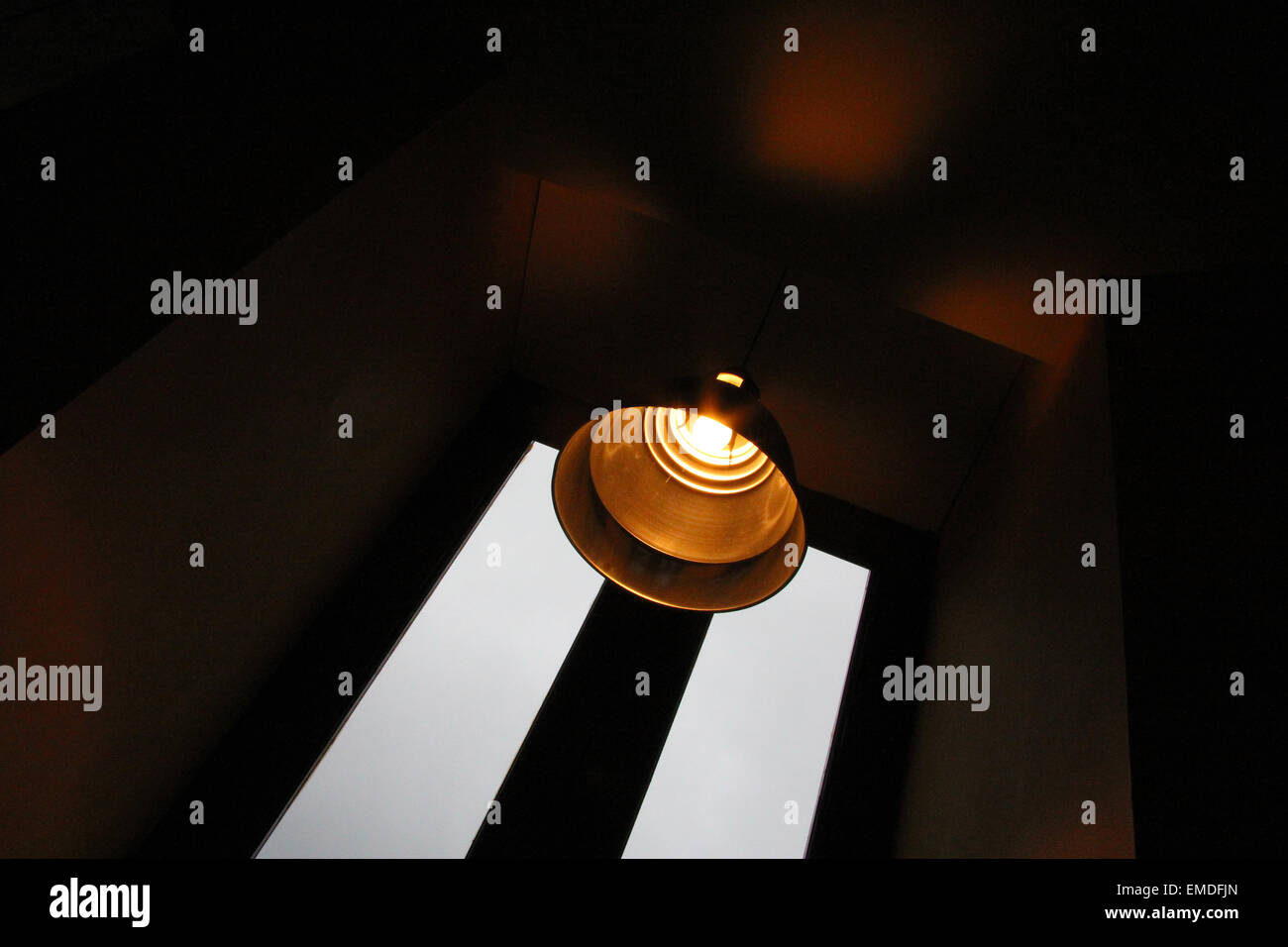 Metal ceiling light Stock Photo - Alamy