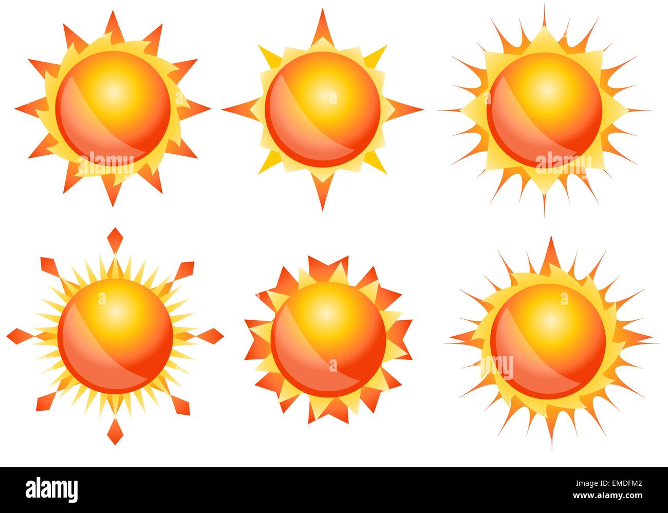 set of sun Stock Vector Image & Art - Alamy