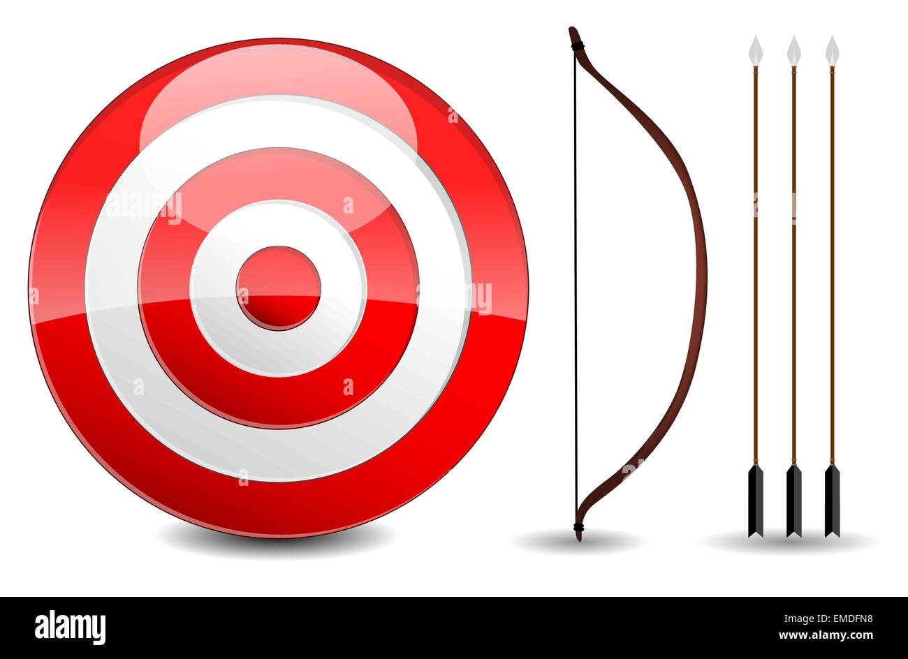 Red concentric circle target Cut Out Stock Images & Pictures - Alamy