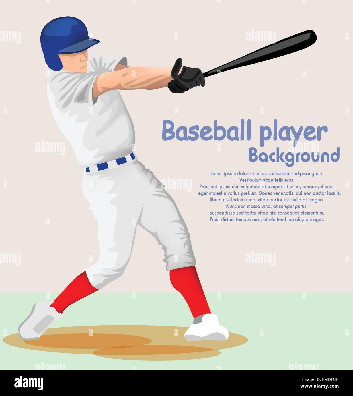 Batter player Stock Vector Images - Alamy