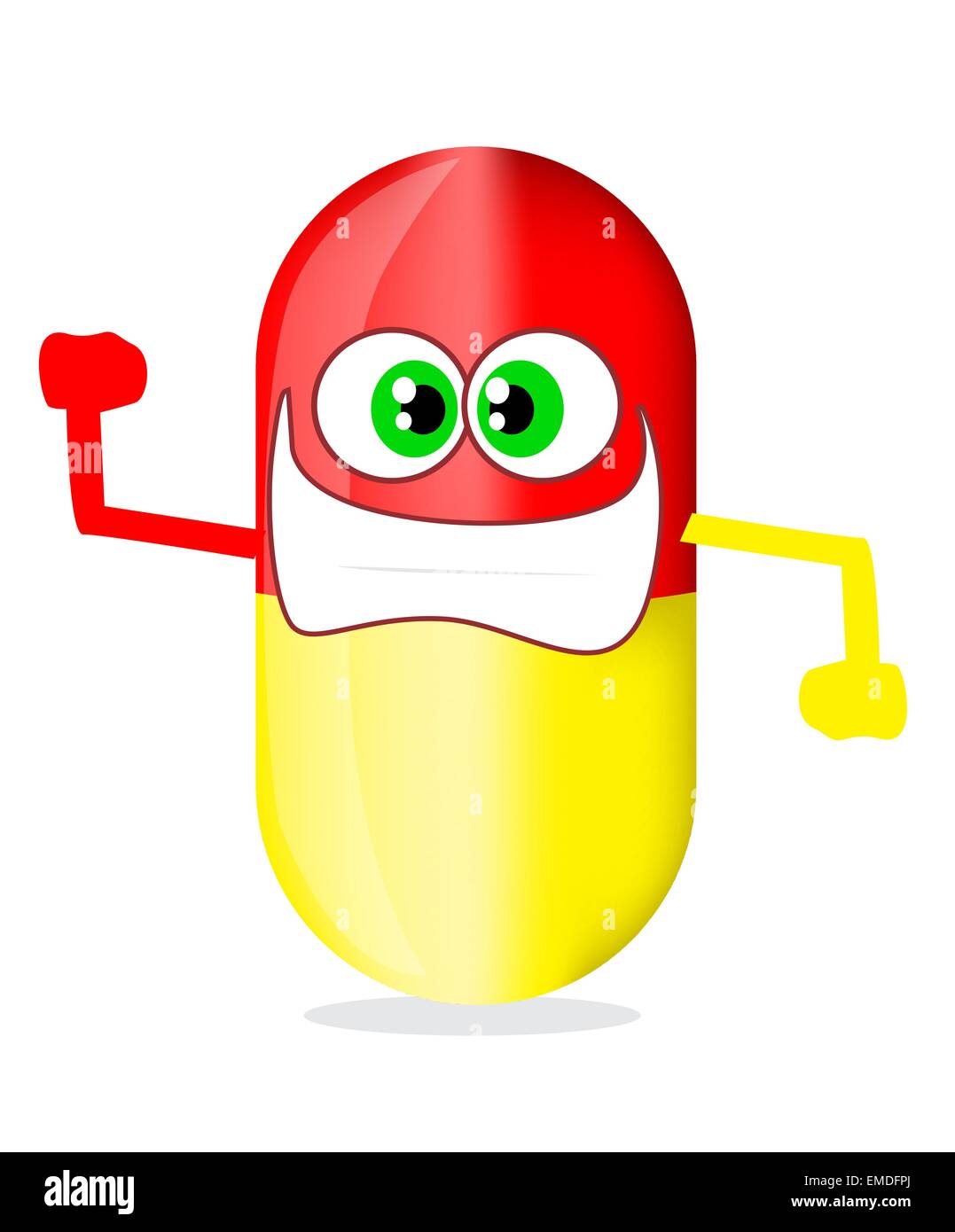 Funny cartoon character pill hi-res stock photography and images - Alamy