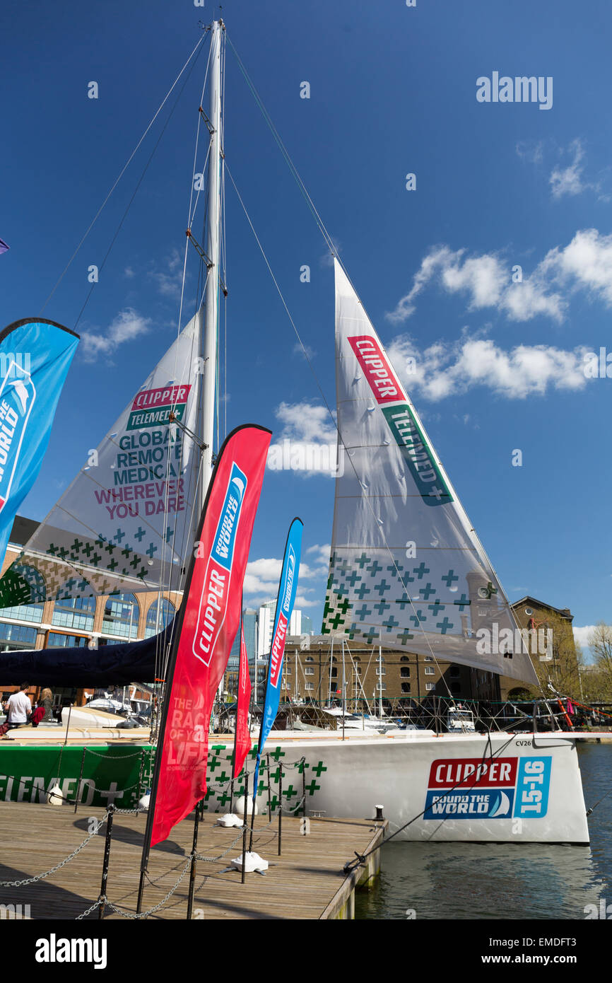 Clipper race yacht moored at St Katharine Docks, London Stock Photo - Alamy
