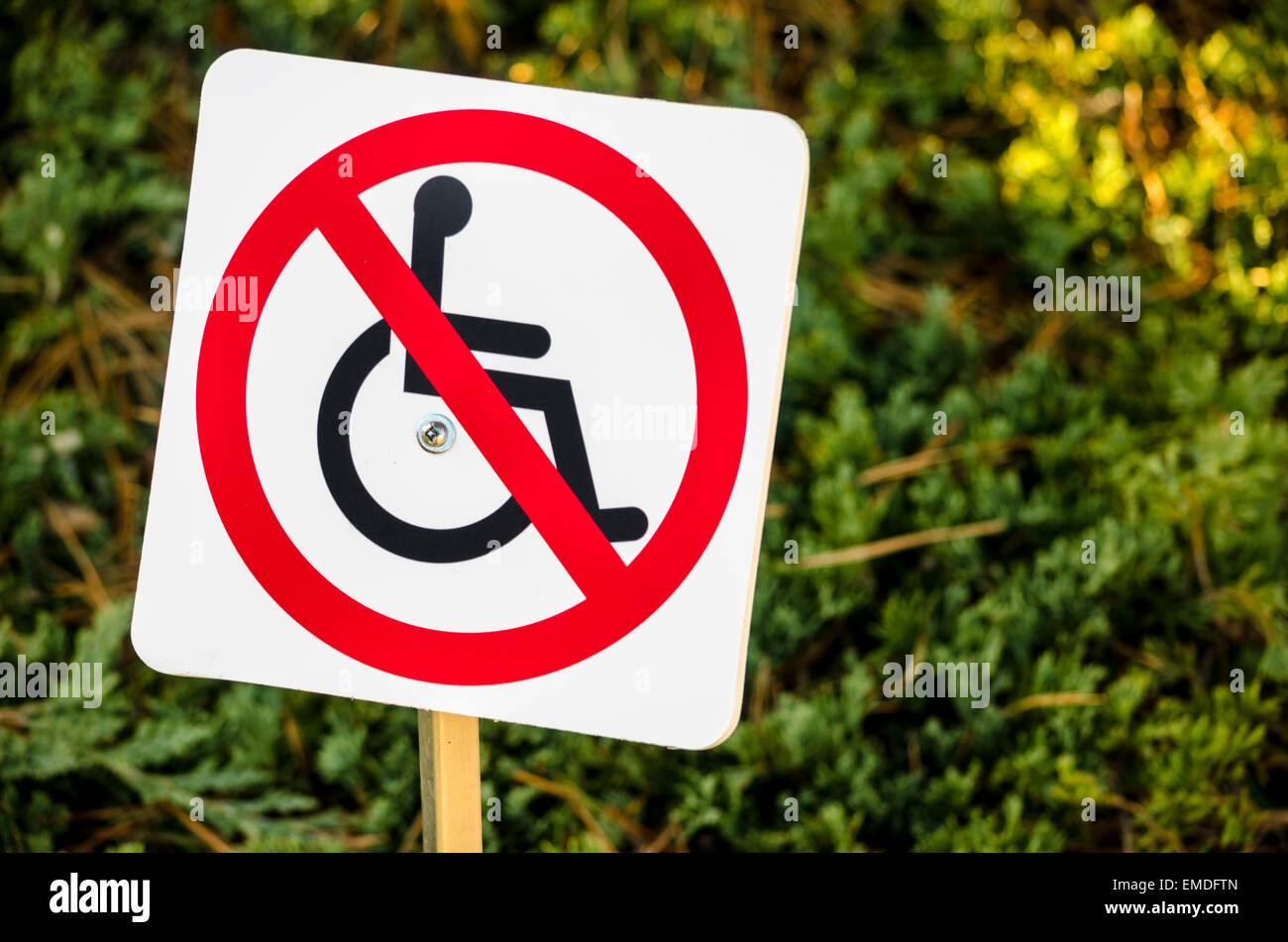No Wheelchair Sign High Resolution Stock Photography and Images - Alamy