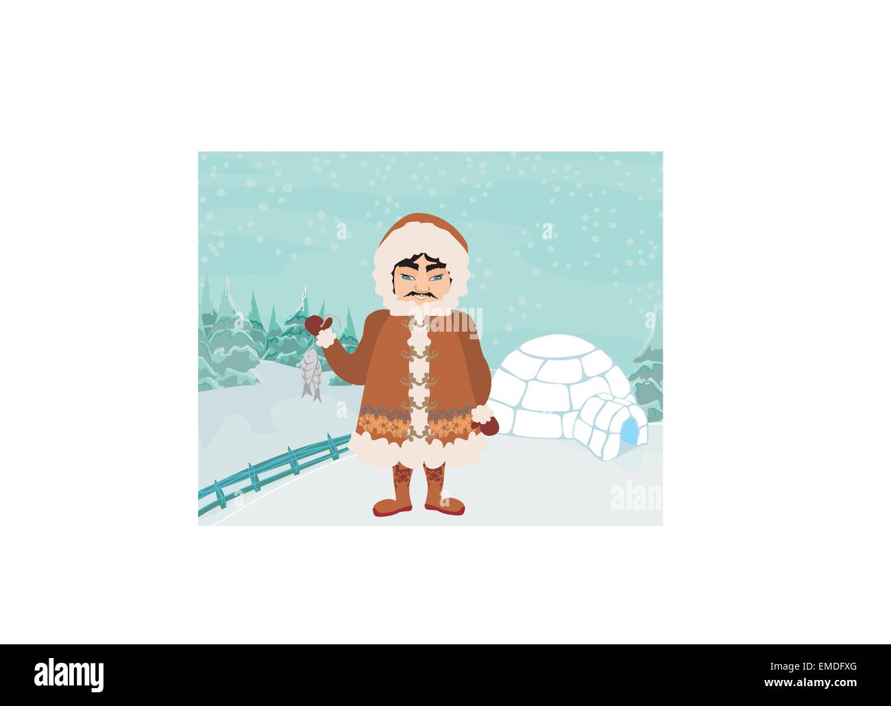 Eskimo hunting Stock Vector Images - Alamy