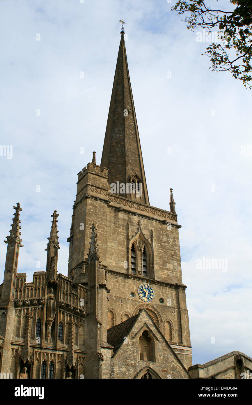 Church spire and clock Stock Photo - Alamy