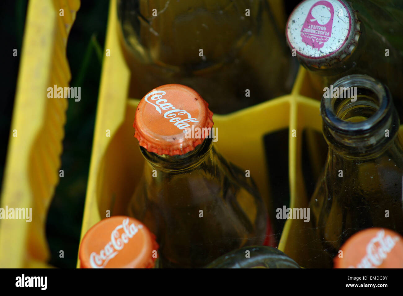 Coca cola bottles Stock Photo - Alamy