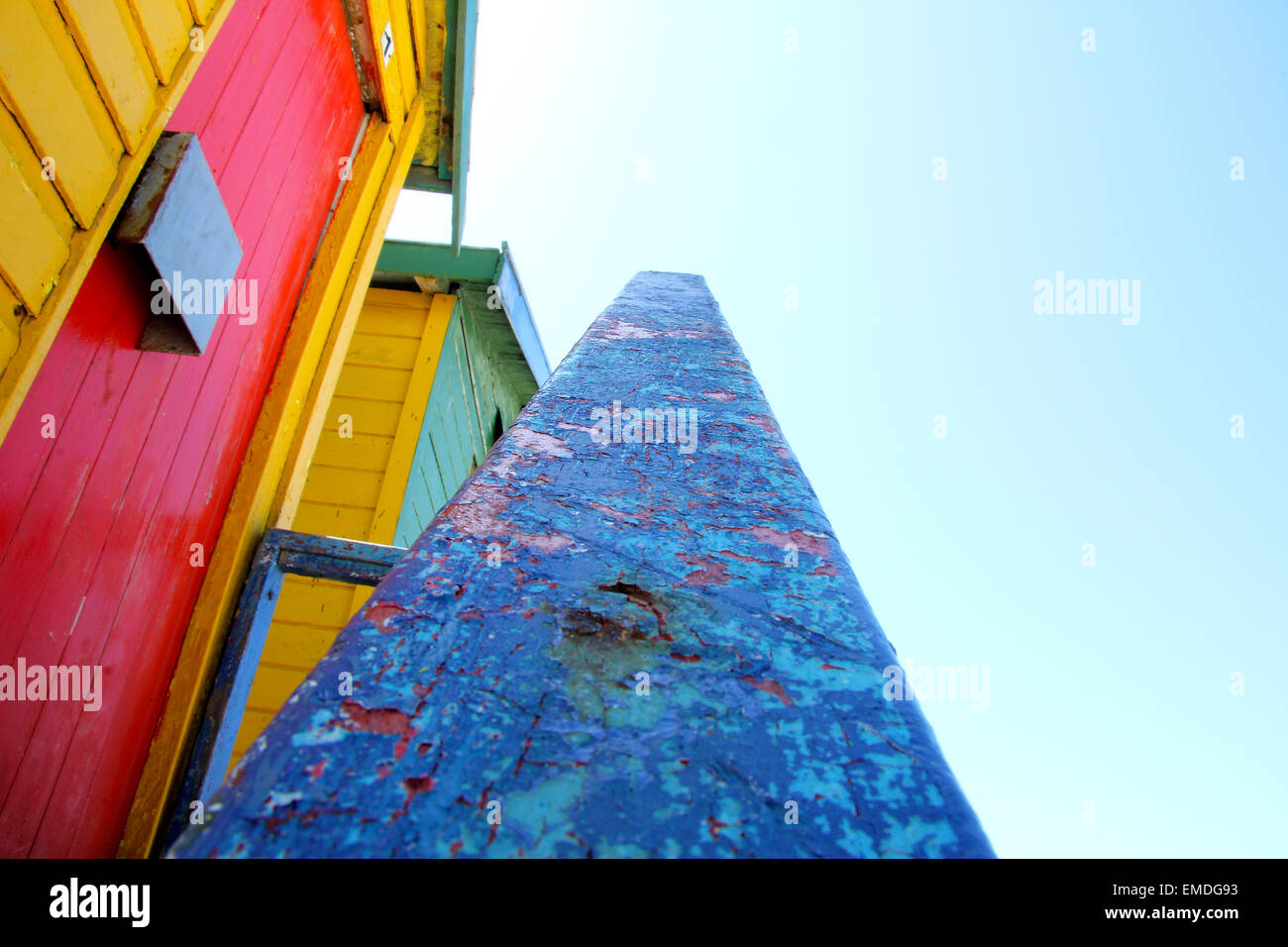 Color beach huts Muizenberg Stock Photo - Alamy