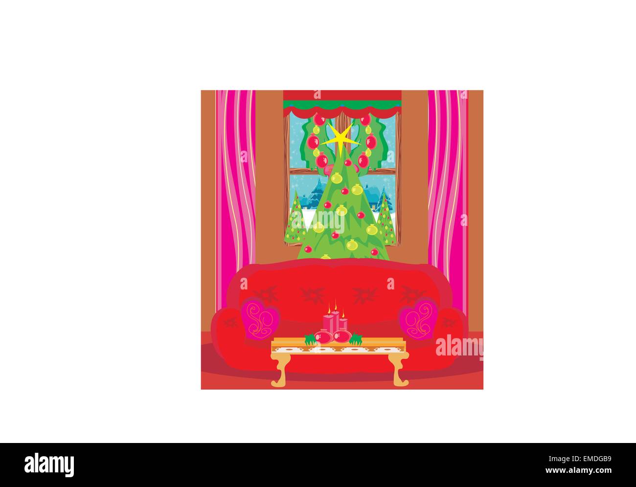 Living room artwork Stock Vector Images - Alamy