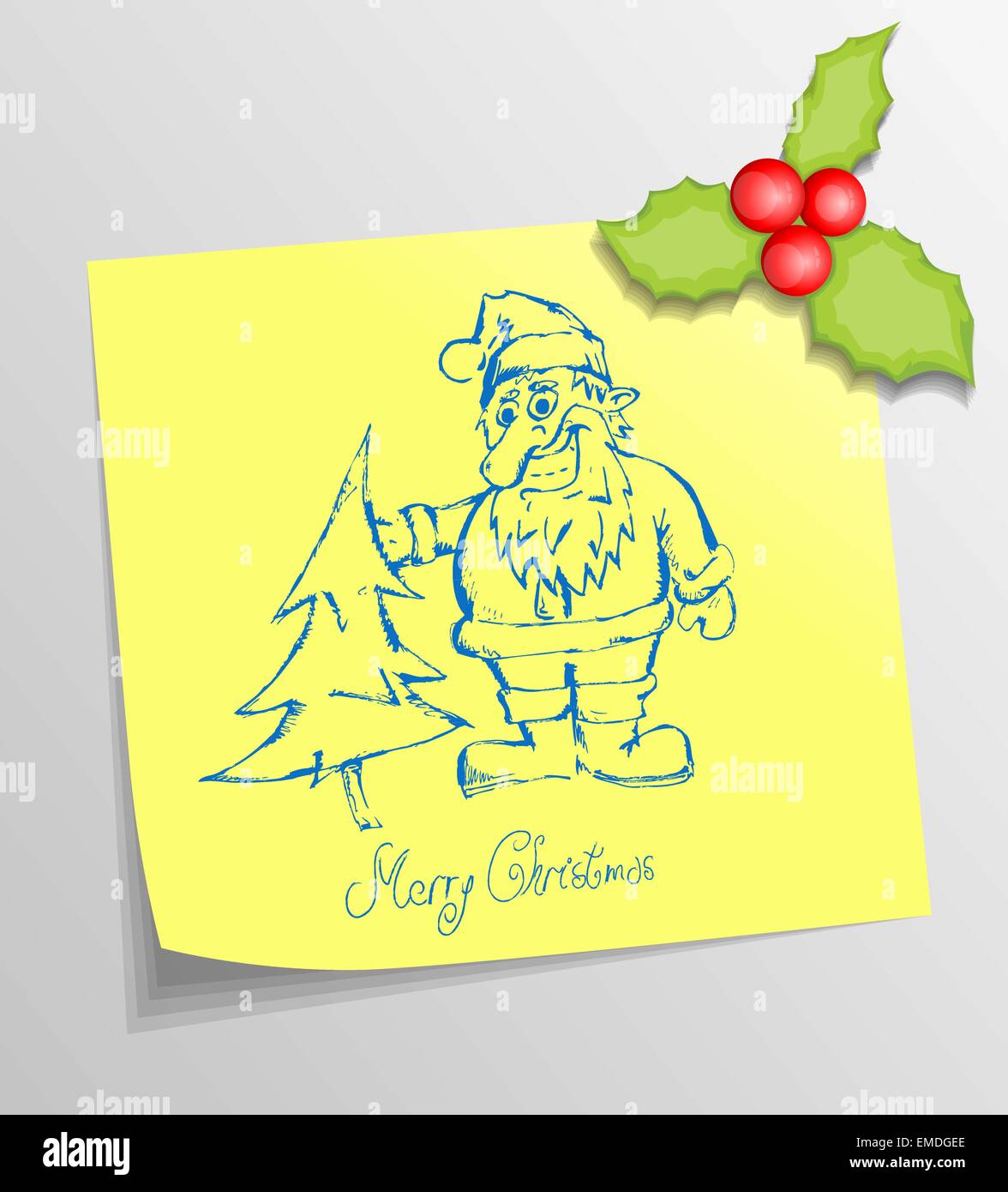 Santa art Stock Vector Images - Alamy