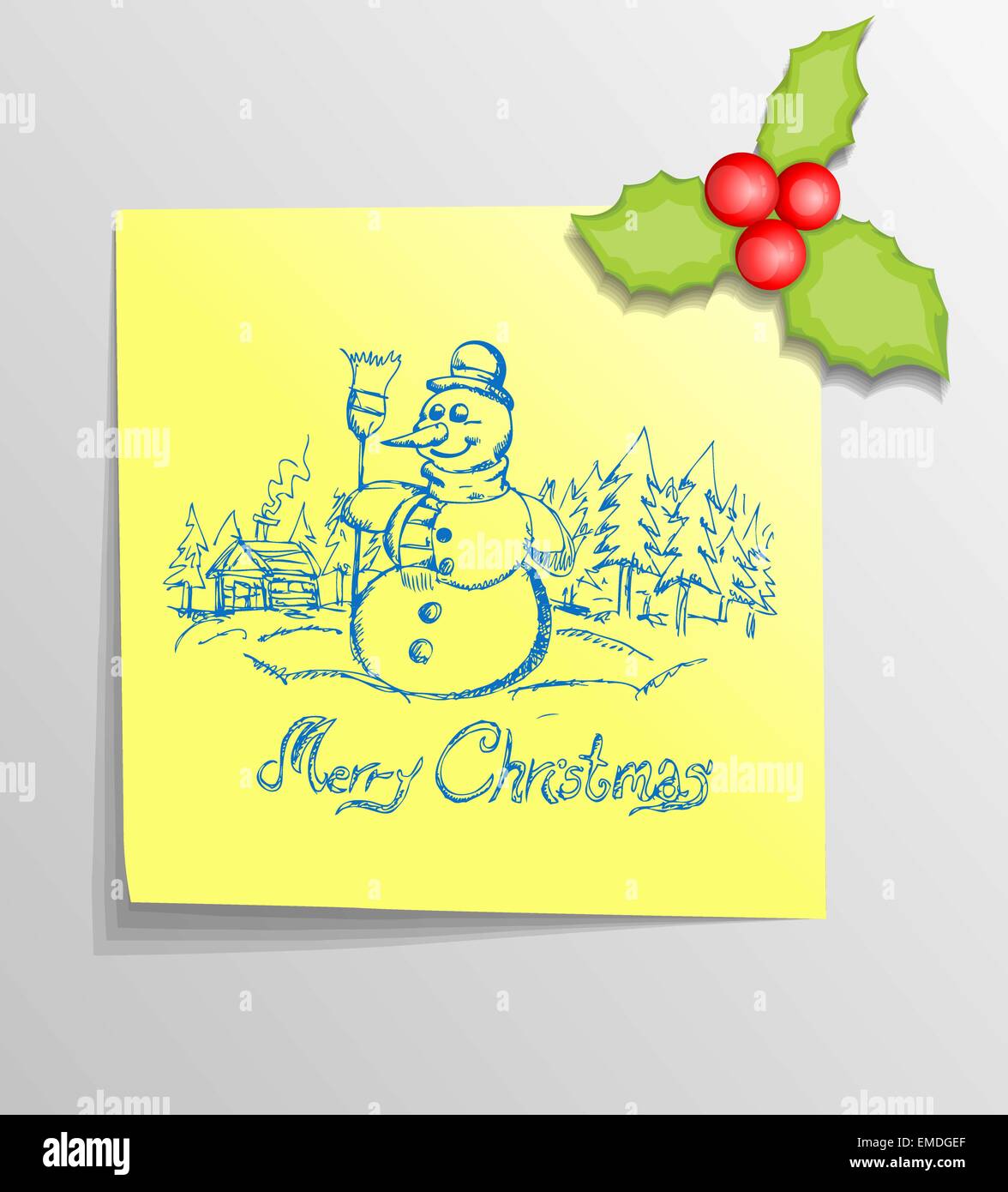 Sticky note christmas tree hi-res stock photography and images - Alamy