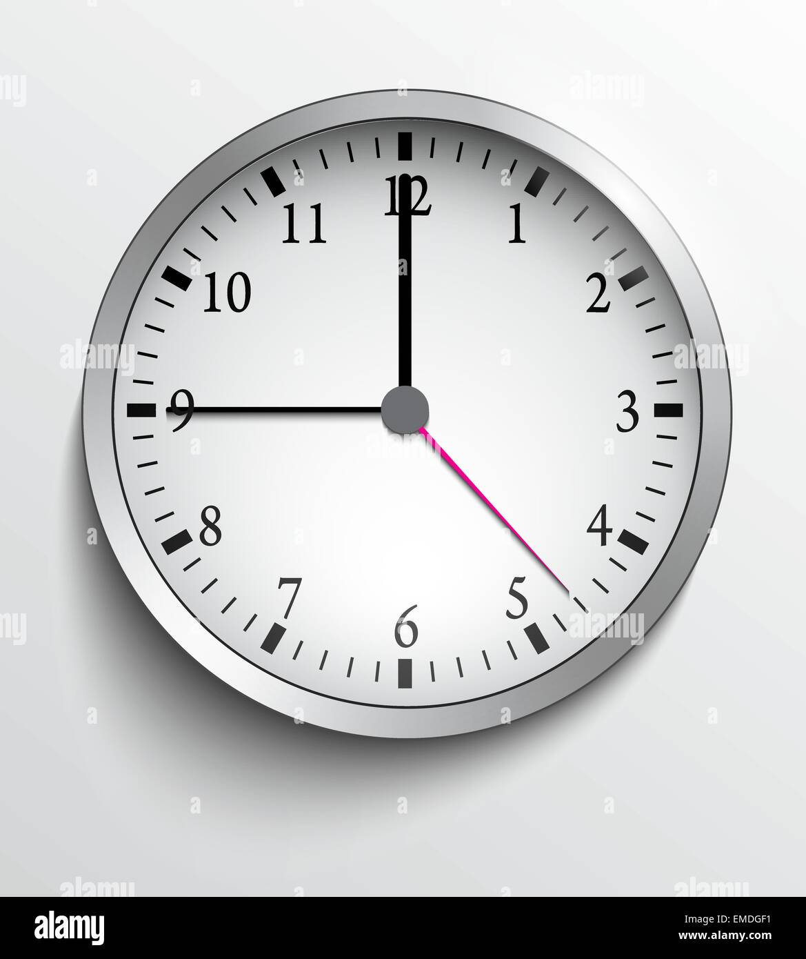 Clock Of Office Wall Stock Vector Images - Alamy