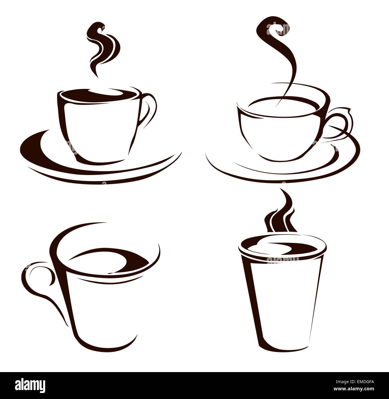 Coffee cup shapes Stock Vector Image & Art - Alamy