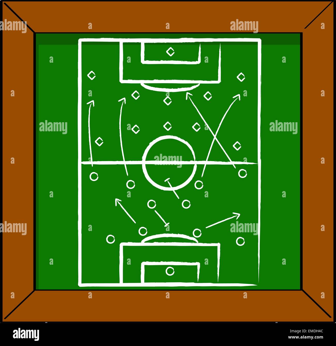 Soccer tactics diagram Stock Vector Images - Alamy