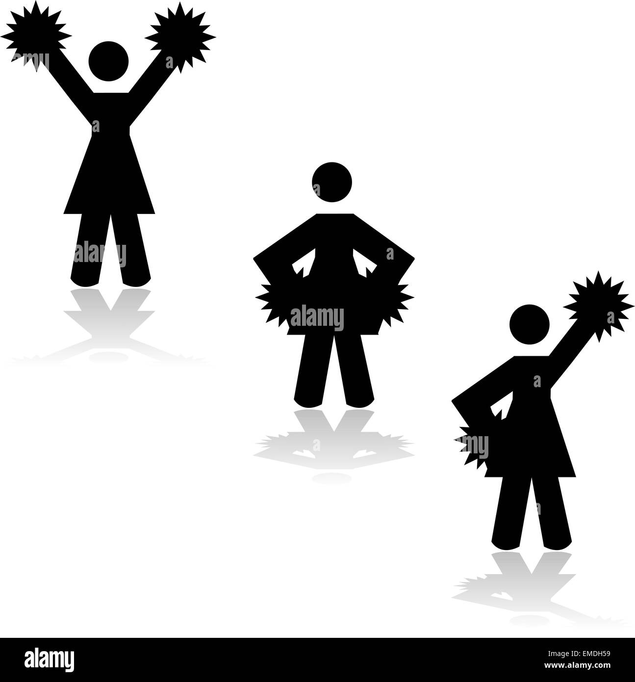 High school cheerleader girl Stock Vector Images - Alamy