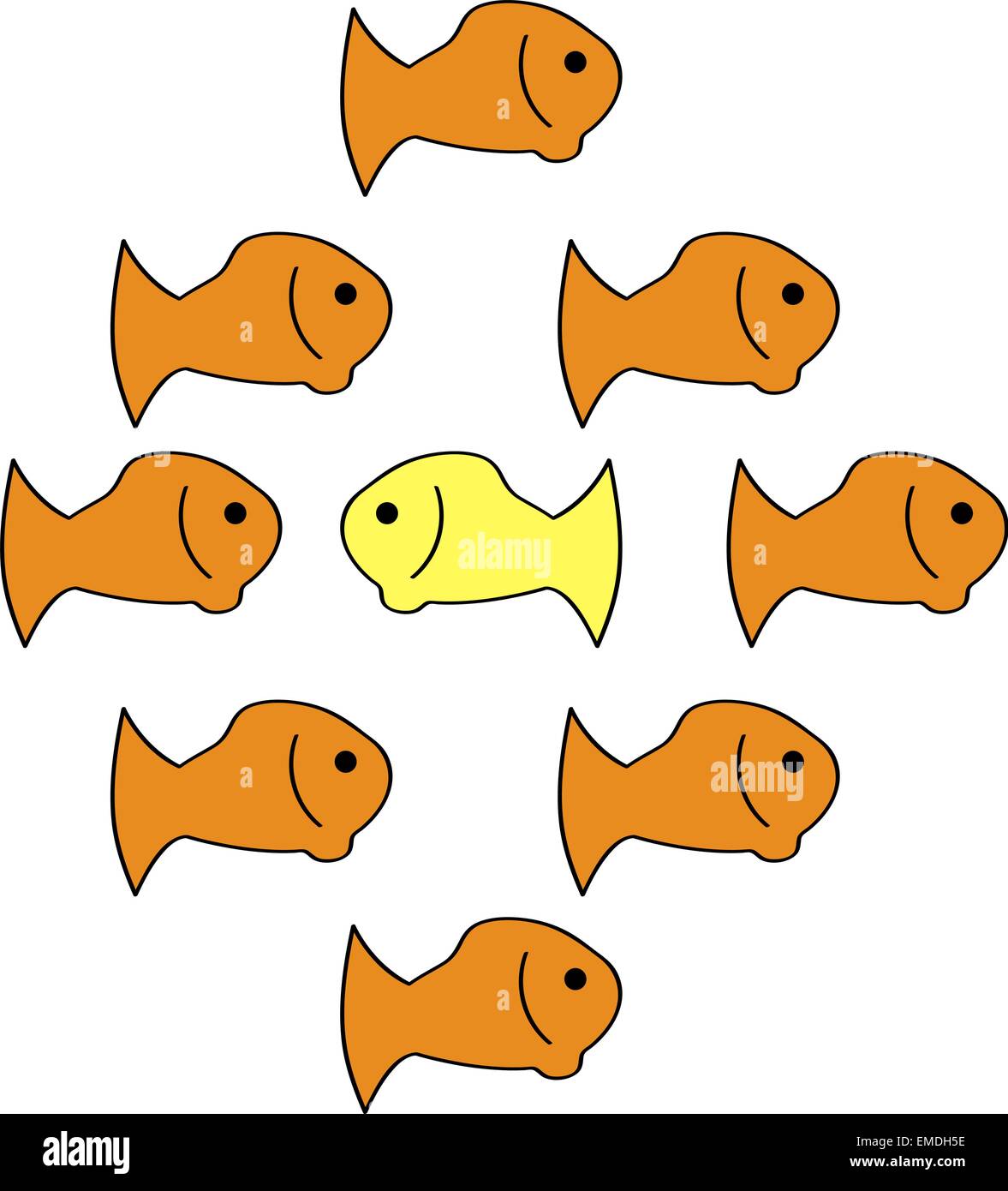 Being different, fish Stock Vector Images - Alamy