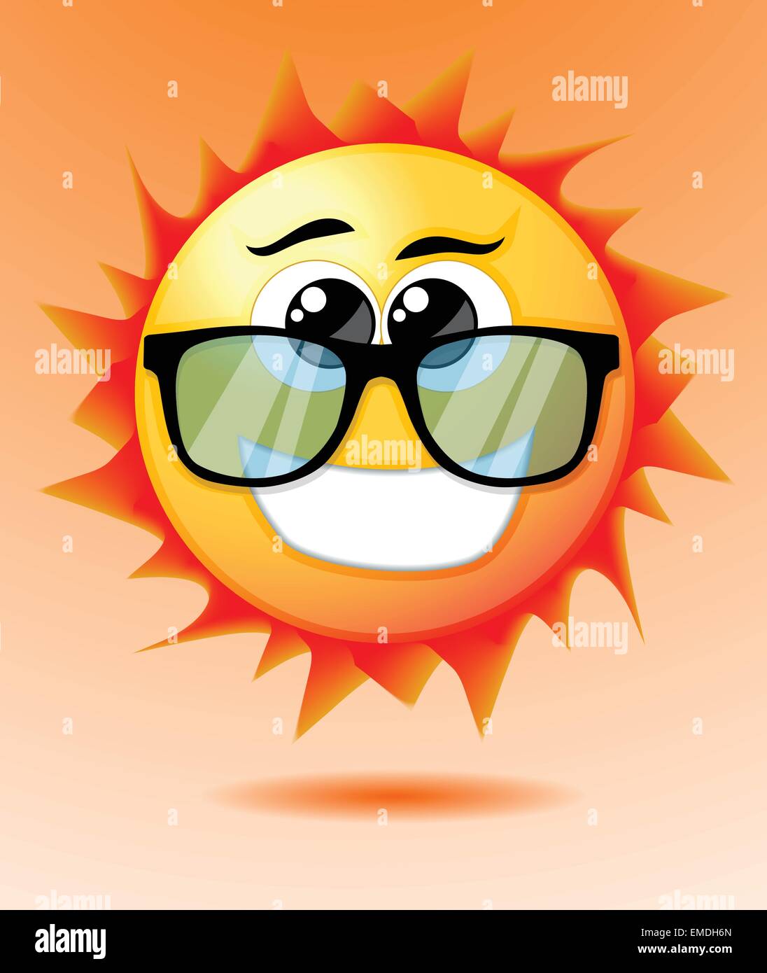 Cartoon smiling sun characters sunglasses hi-res stock photography and ...
