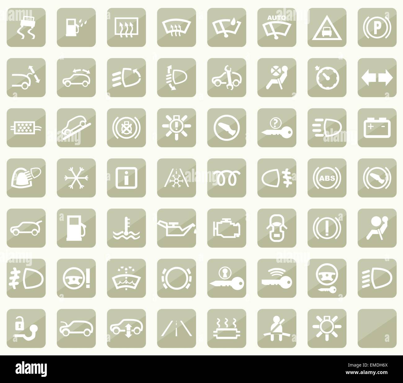 Car dashboard icons hi-res stock photography and images - Alamy